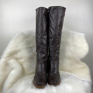 Vintage America | Shoes | Vintage 6s Cobbies Knee High Brown Leather ...